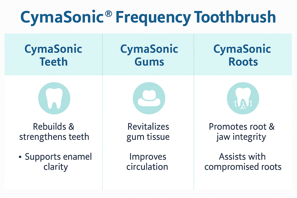 CymaSonic Frequency Toothbrush with (3) Bone Conduction Bristles ...